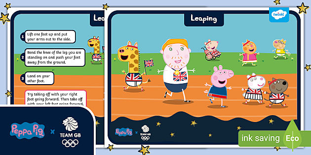FREE! - Peppa Pig and Team GB Leaping Activity Station Pack